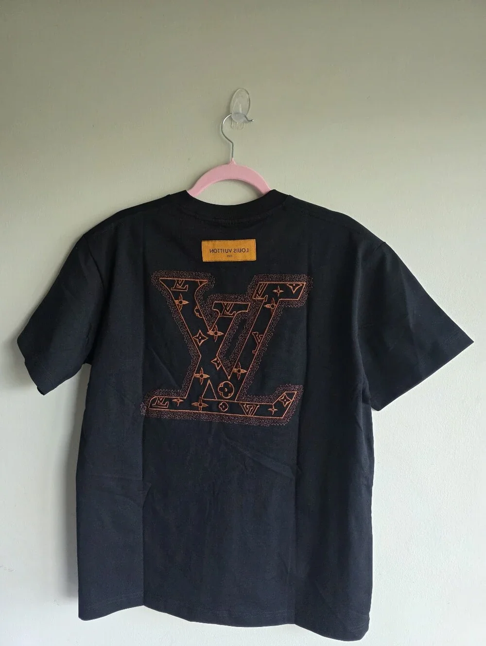 Louis Vuitton | Shirts | Authentic Louis Vuitton Black Lv Logo Tshirt ...